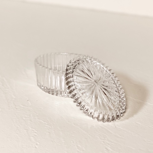 Other | Vintage Crystal Oval Dish Lid | Poshmark